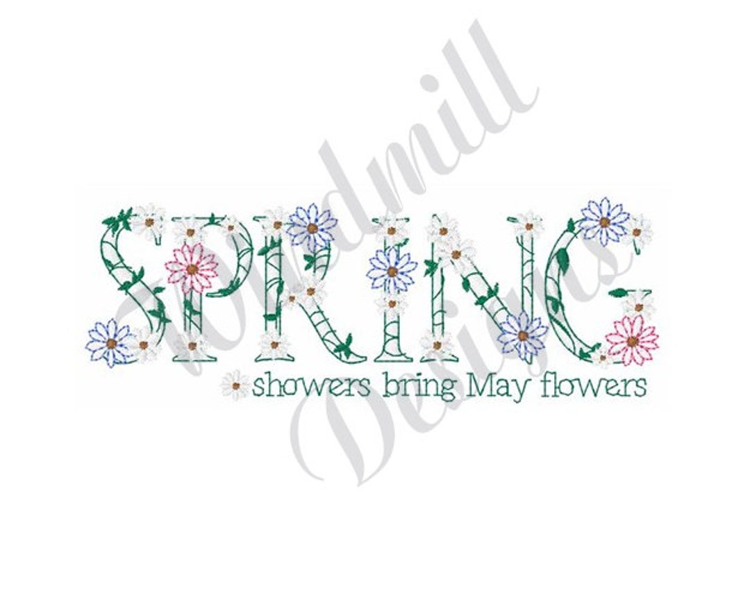 Spring Flowers - Machine Embroidery Design, Embroidery Designs, Machine ...