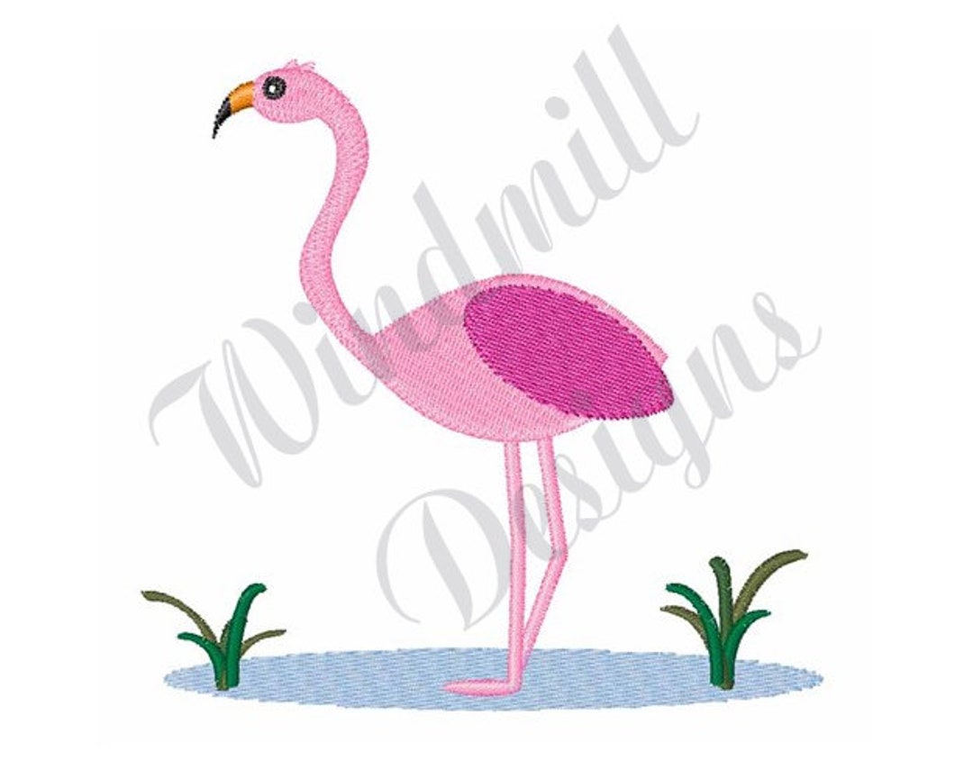 Pink Flamingo - Machine Embroidery Design, Embroidery Designs, Machine ...