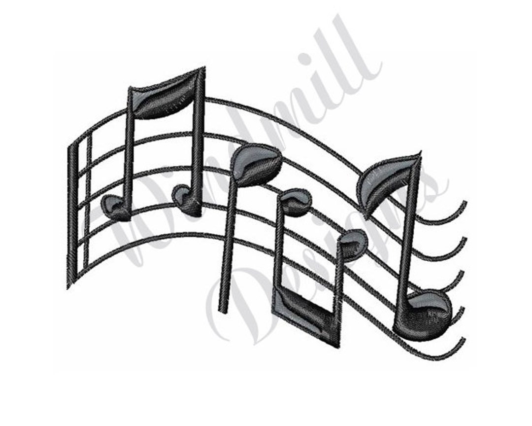 Music Notes - Machine Embroidery Design, Embroidery Designs, Machine ...