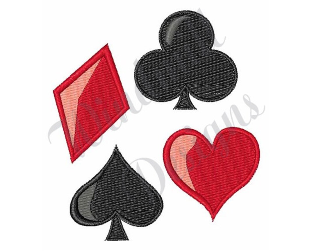 Card Suits - Machine Embroidery Design, Embroidery Designs, Machine ...