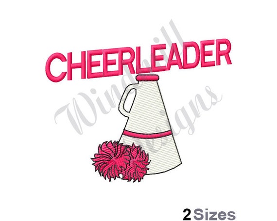 Cheerleader Machine Embroidery Design Embroidery Designs | Etsy