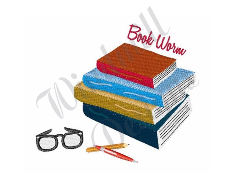 Stack of Books - Machine Embroidery Design, Embroidery Designs, Machine ...
