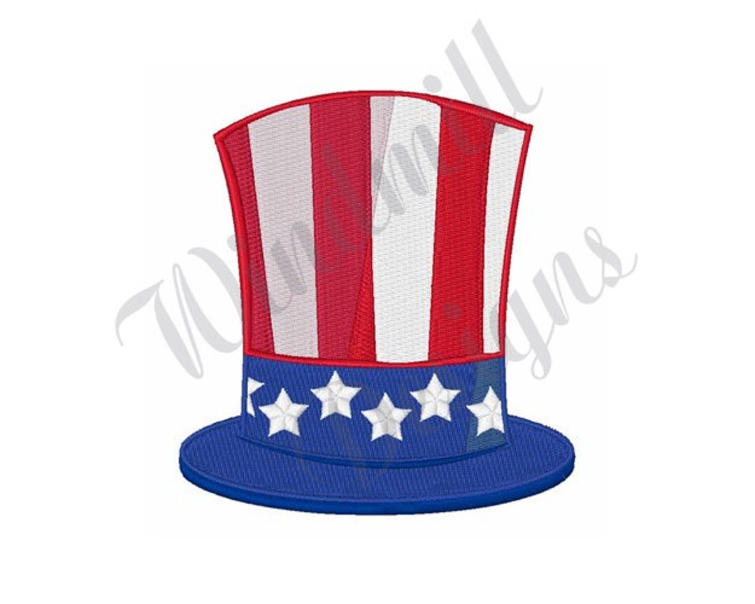 Uncle Sam Top Hat Machine Embroidery Design, Embroidery Designs ...