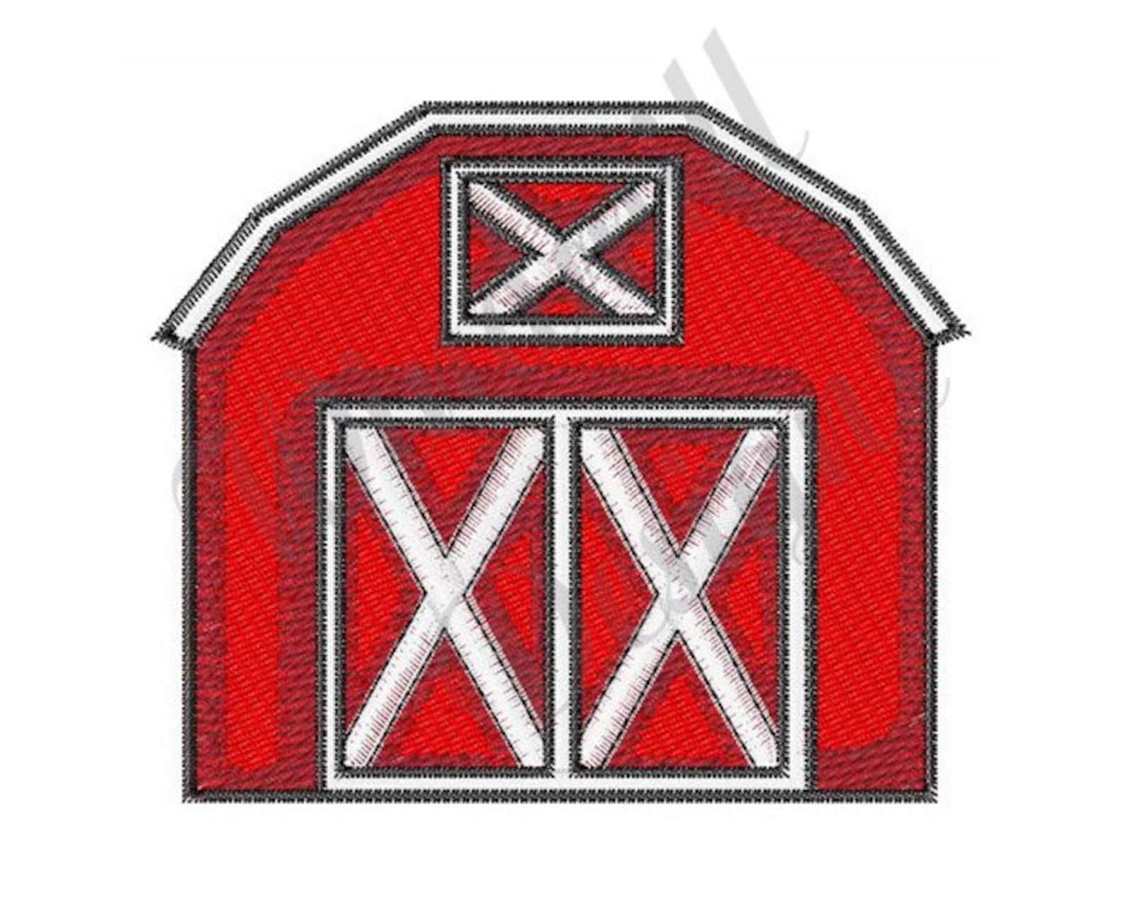 Red Barn Machine Embroidery Design Embroidery Designs - Etsy