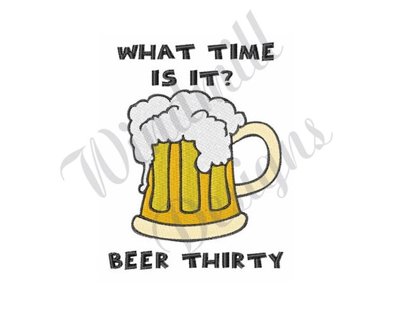 Beer Thirty Beer Mug Machine Embroidery Design Embroidery - Etsy