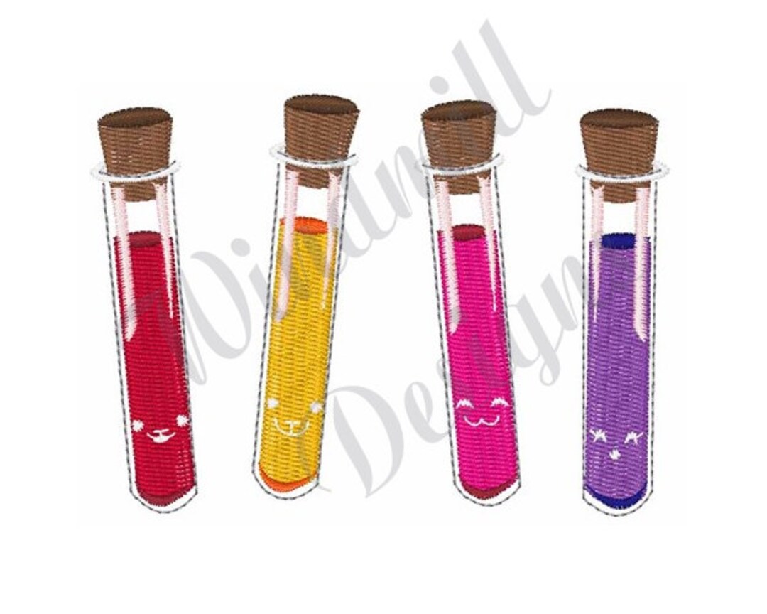 Test Tubes - Machine Embroidery Design, Embroidery Designs, Machine ...