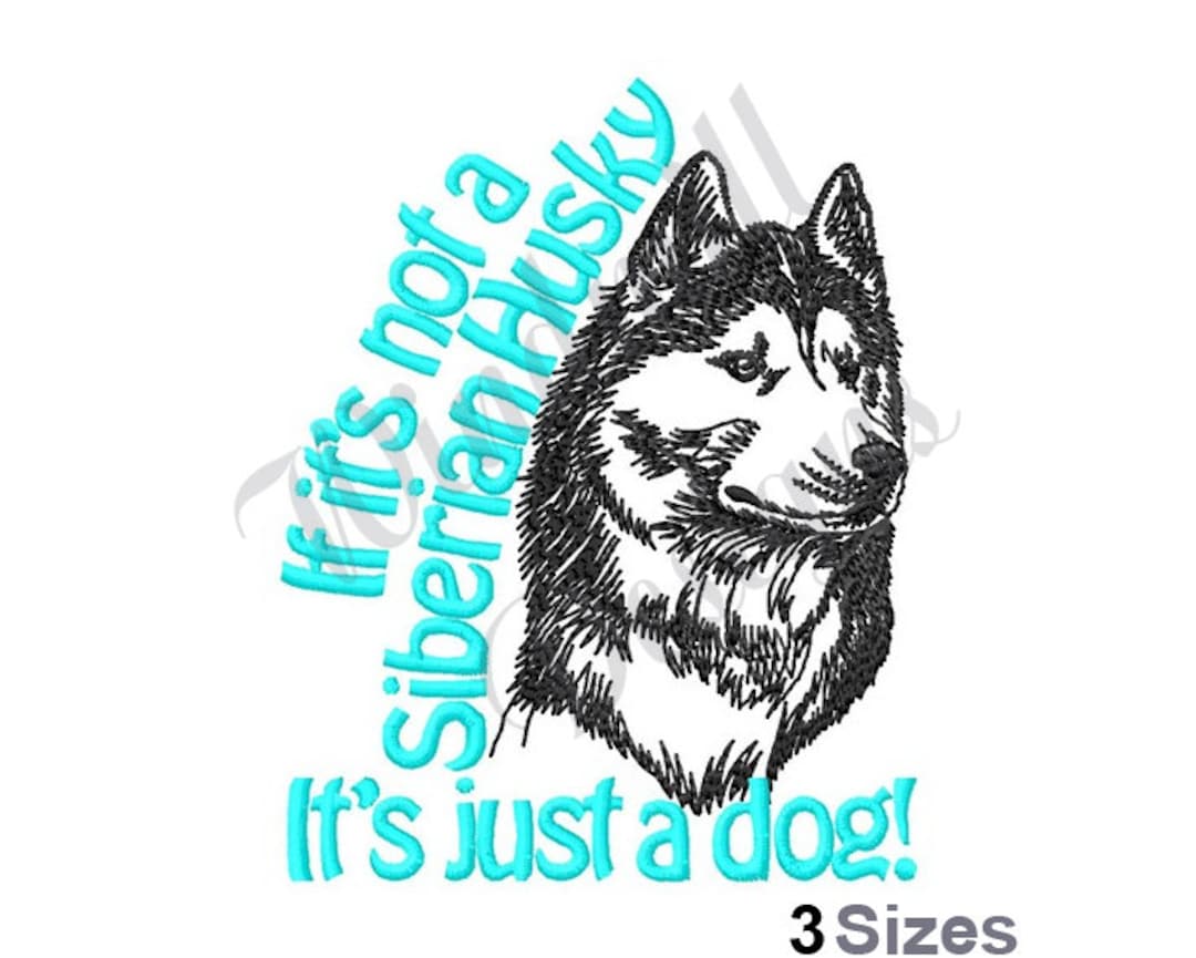 Siberian Husky Dog Machine Embroidery Design, Embroidery Designs ...