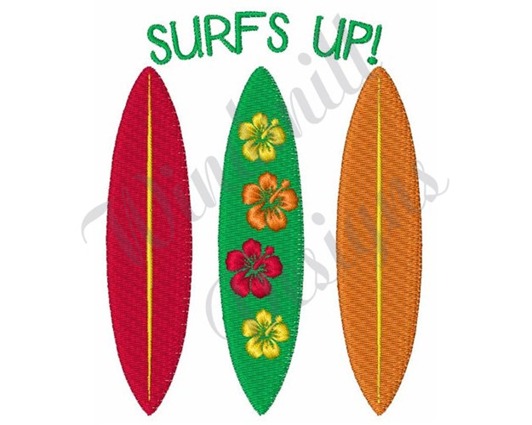 Surfs up Surfboards Machine Embroidery Design, Embroidery Designs ...