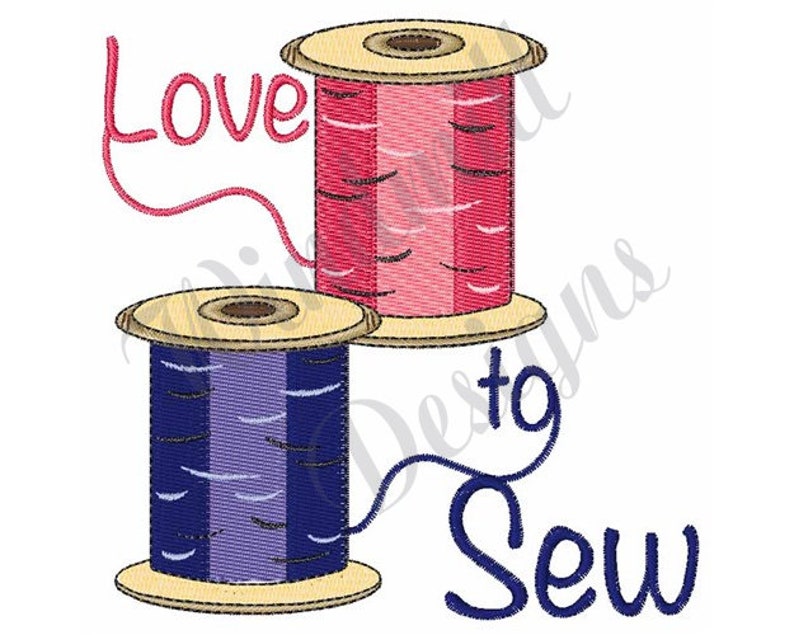 Sewing Thread Spools Machine Embroidery Design Embroidery - Etsy