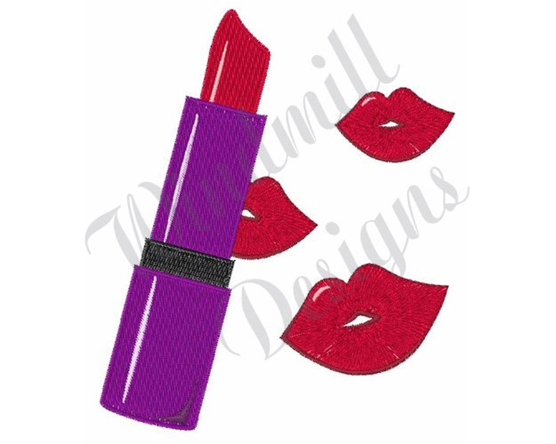 Lipstick Kiss - Machine Embroidery Design, Embroidery Designs, Machine ...