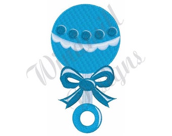 Baby Rattle Boy Machine Embroidery Design Embroidery - Etsy