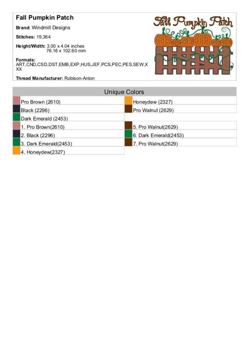 Fall Pumpkin Patch Machine Embroidery Design Embroidery | Etsy