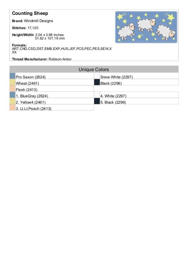 Counting Sheep Machine Embroidery Design Embroidery | Etsy