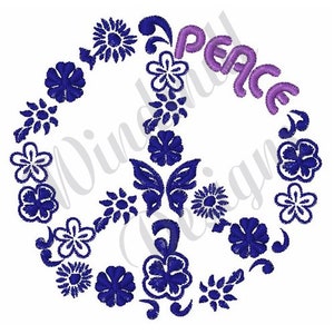 Peace Sign - Machine Embroidery Design, Embroidery Designs, Machine ...