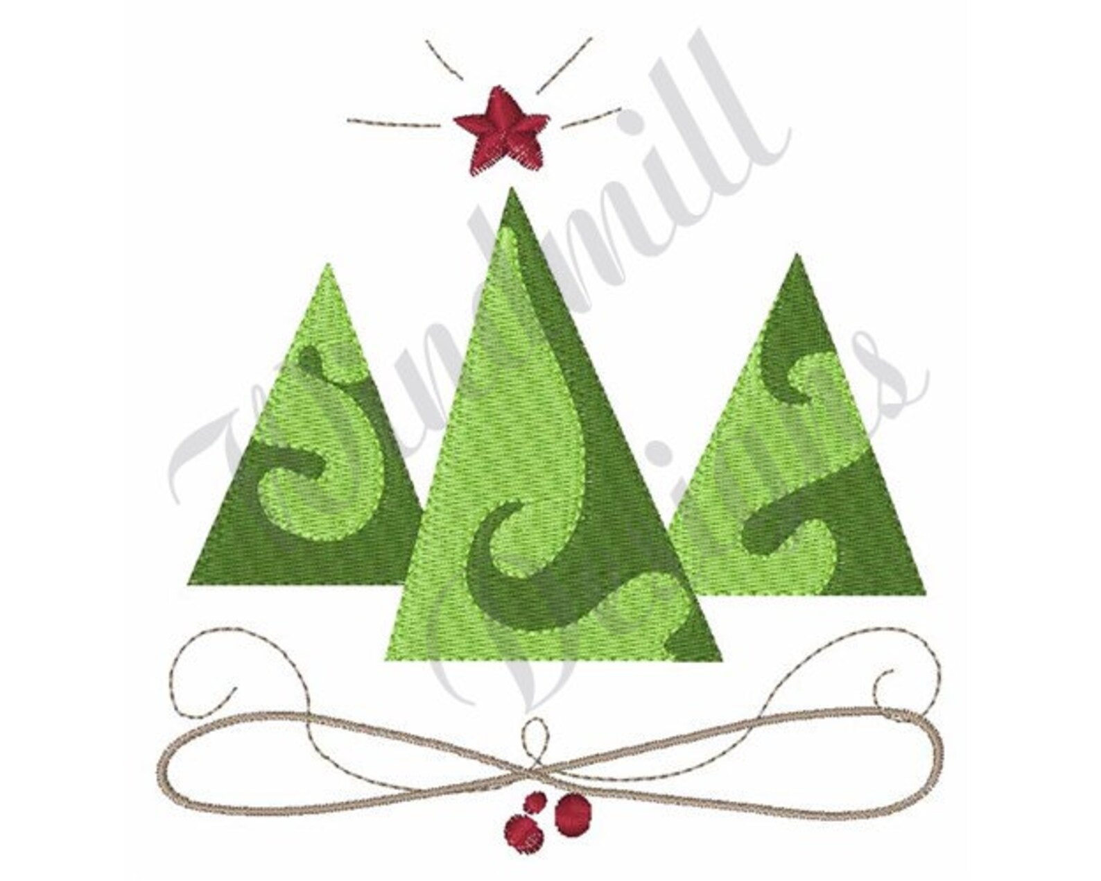 Christmas Trees Machine Embroidery Design, Embroidery Designs, Machine ...