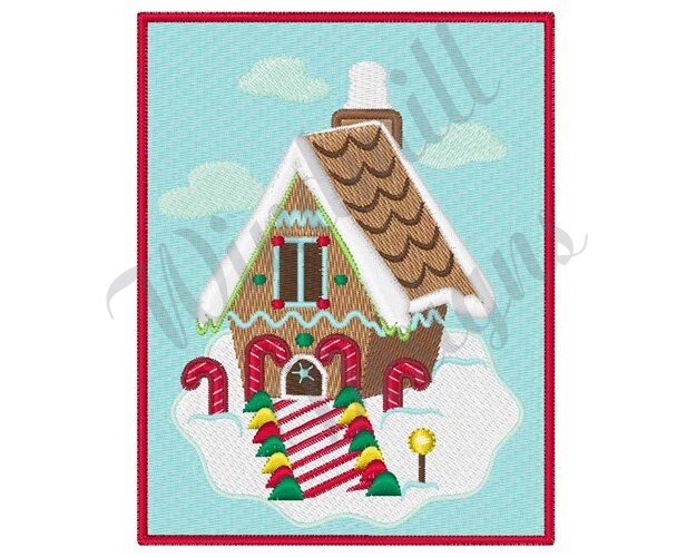 Gingerbread House Machine Embroidery Design Embroidery - Etsy
