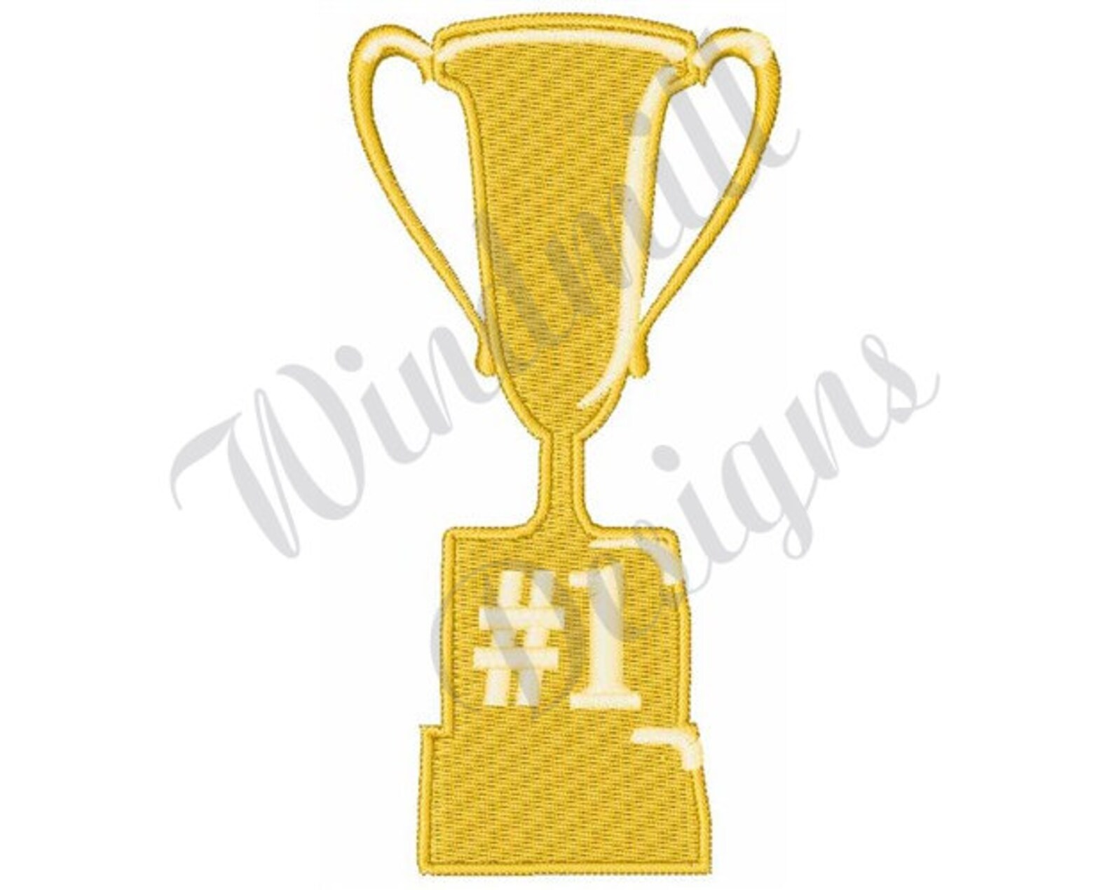 Gold Trophy Machine Embroidery Design Embroidery Designs - Etsy
