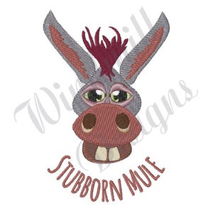 Stubborn Mule - Machine Embroidery Design, Embroidery Designs, Machine ...