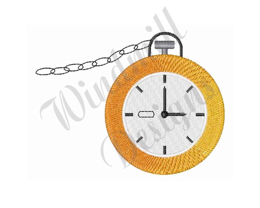 Pocket Watch - Machine Embroidery Design, Embroidery Designs, Machine ...