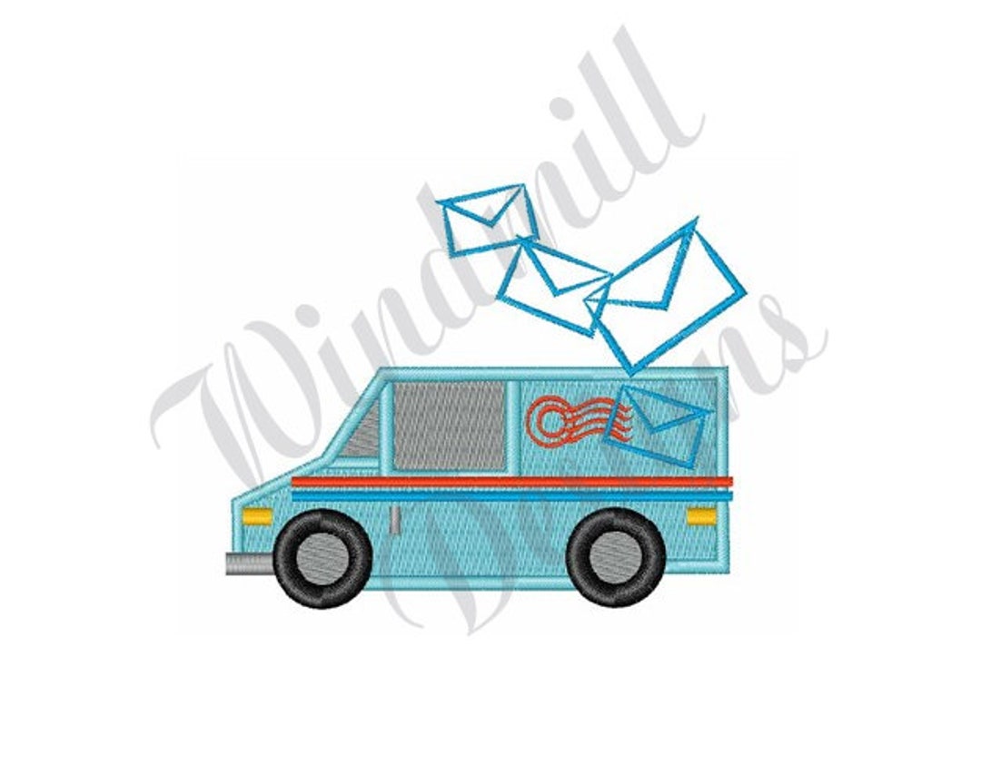 Mail Truck - Machine Embroidery Design, Embroidery Designs, Machine ...