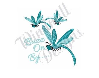 Machine Embroidery Design Dragonfly - Etsy
