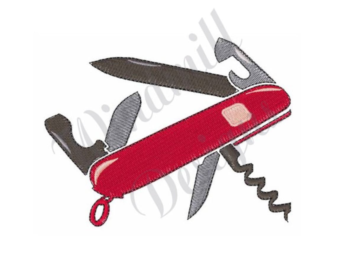 Swiss Army Knife machine Embroidery Design Embroidery - Etsy