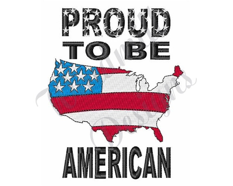 Proud American USA Machine Embroidery Design, Embroidery Designs ...