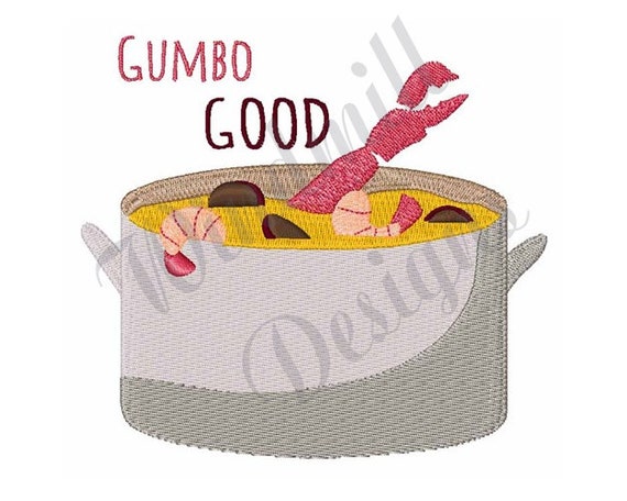 Pot of Gumbo Machine Embroidery Design Embroidery Designs | Etsy