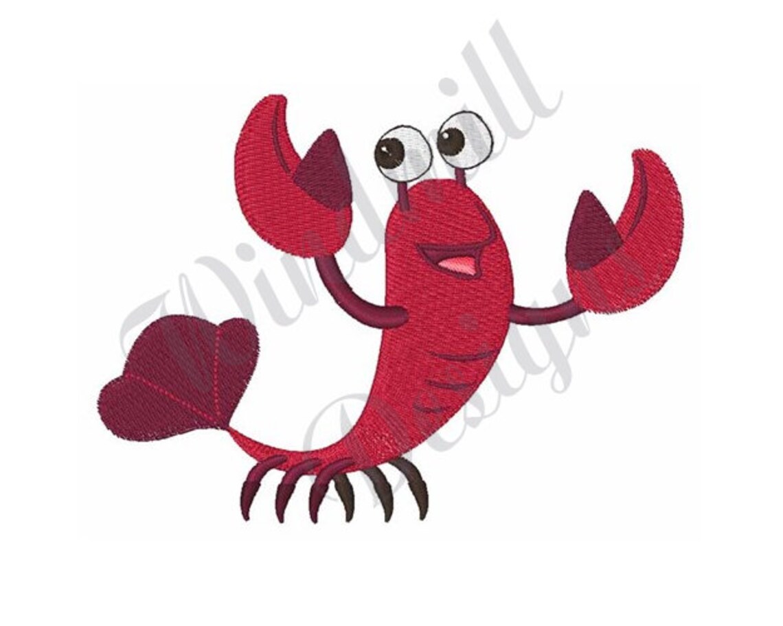 Cartoon Lobster Machine Embroidery Design Embroidery - Etsy