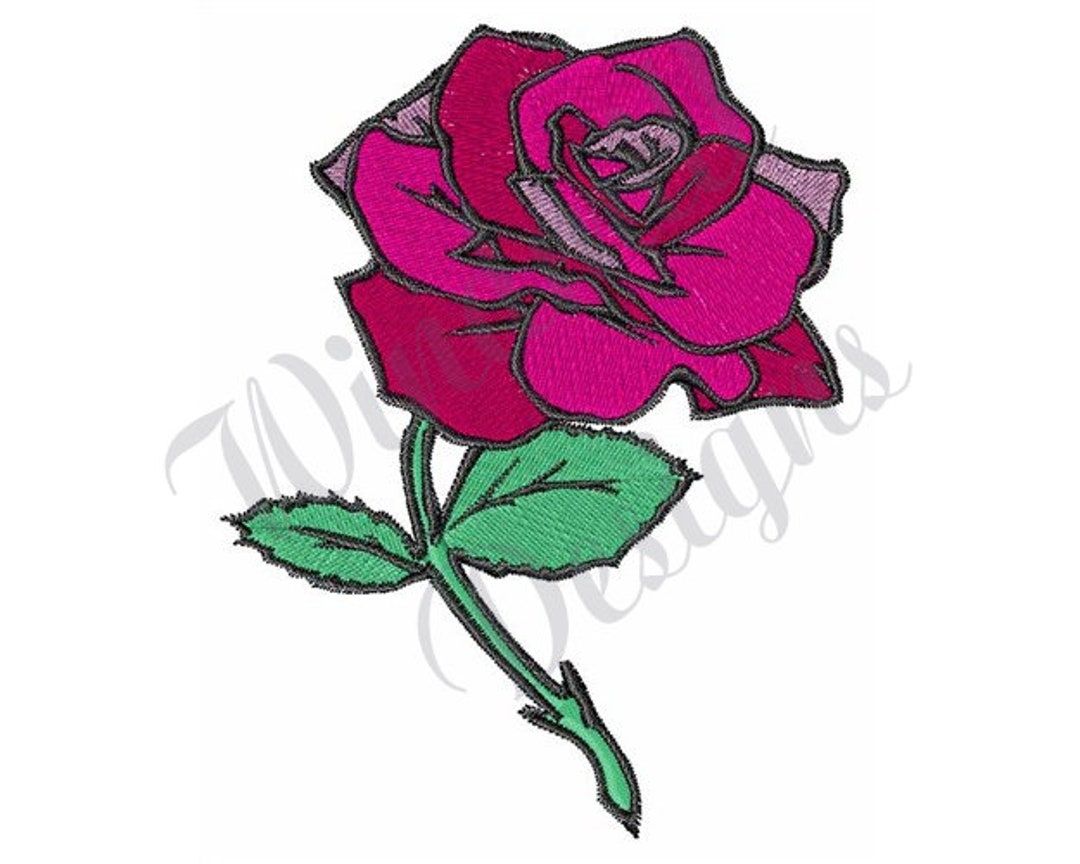 Red Rose - Machine Embroidery Design, Embroidery Designs, Machine ...