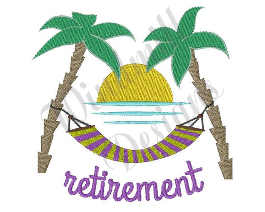 Retirement Palm Trees - Machine Embroidery Design, Embroidery Designs ...