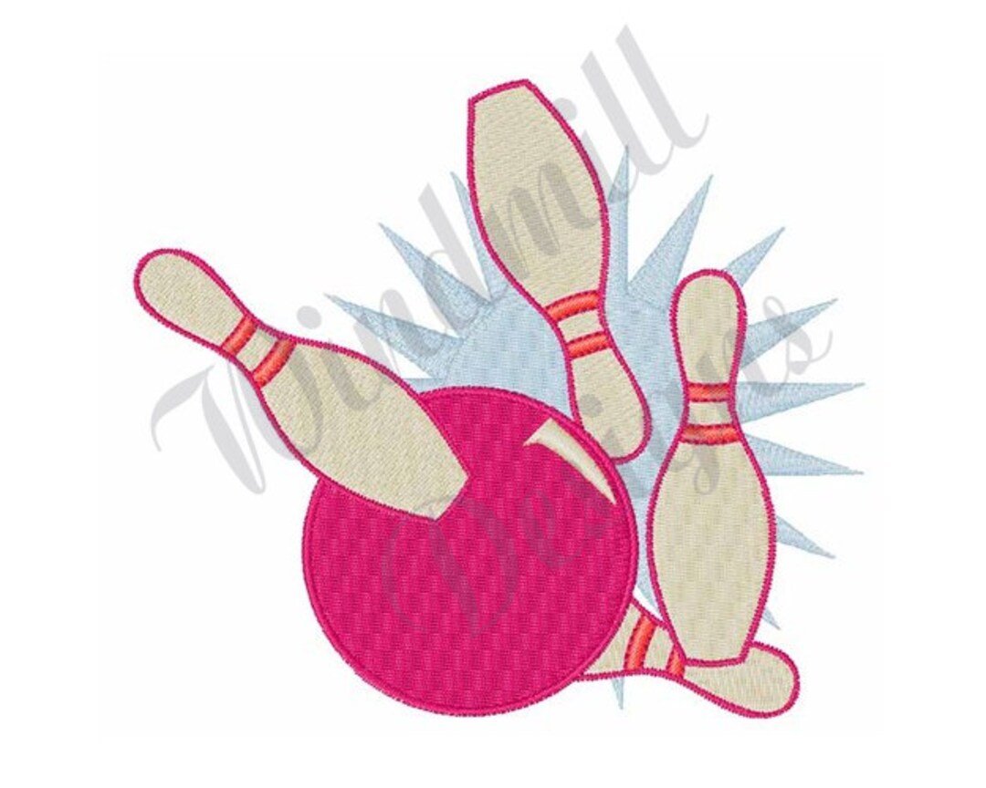 Bowling Pins and Bowling Ball- Machine Embroidery Design, Embroidery ...