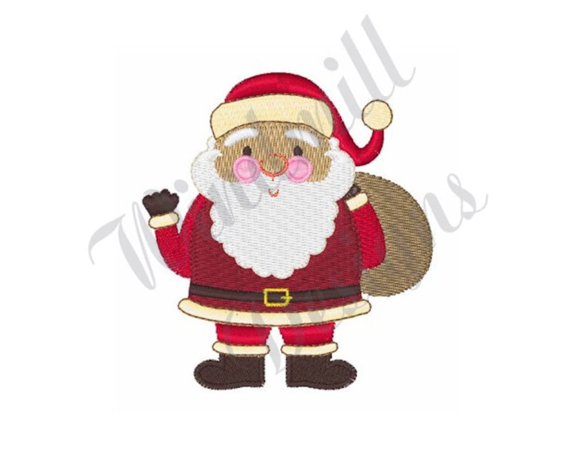 Santa Claus Christmas Machine Embroidery Design Embroidery - Etsy