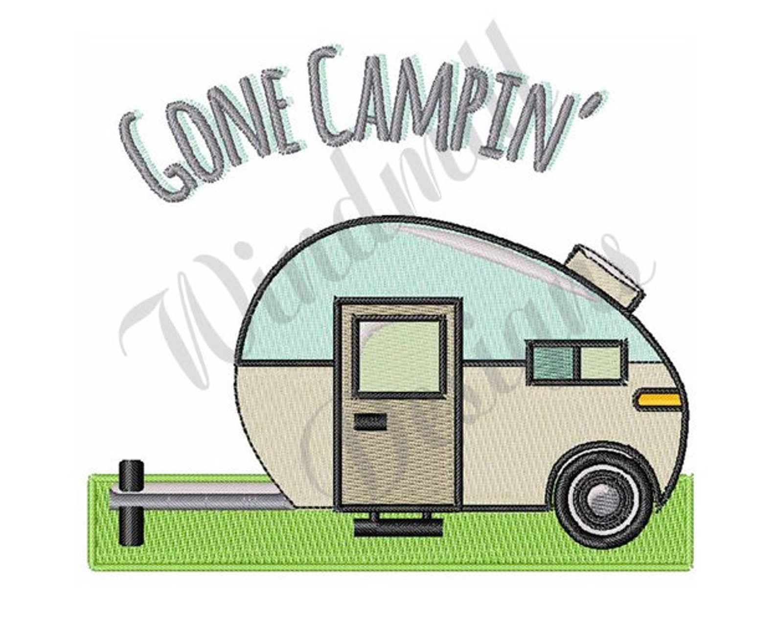 Gone Camping RV - Machine Embroidery Design, Embroidery Designs ...