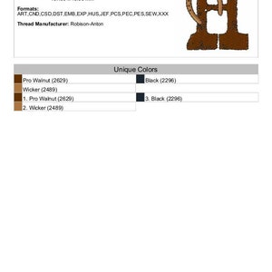 Cowboy Western Letter H - Machine Embroidery Design, Embroidery Designs ...