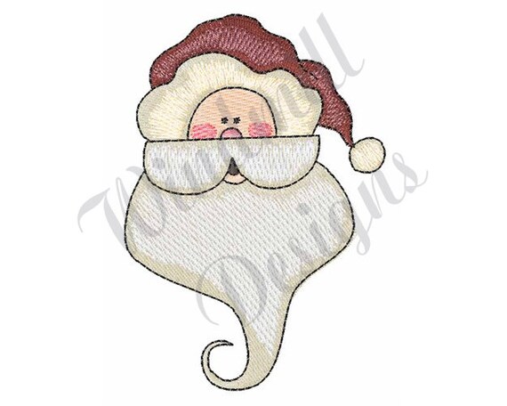 Santa Face Christmas Machine Embroidery Design Embroidery | Etsy