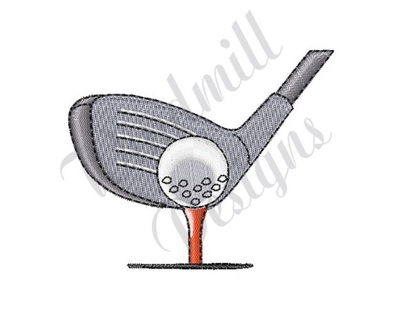 Golf Club & Ball Machine Embroidery Design Embroidery - Etsy