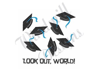 Graduation Cap Machine Embroidery Design, Embroidery Designs, Machine ...