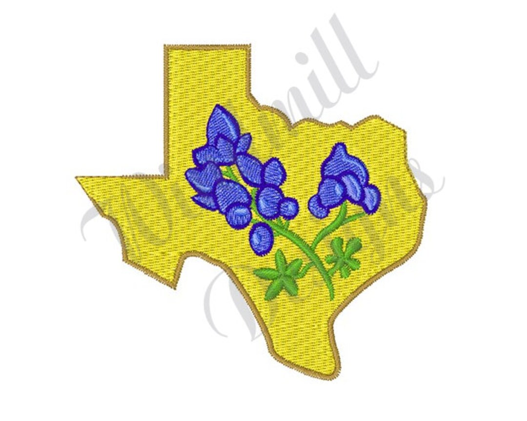 Texas Bluebonnet -machine Embroidery Design, Embroidery Designs ...