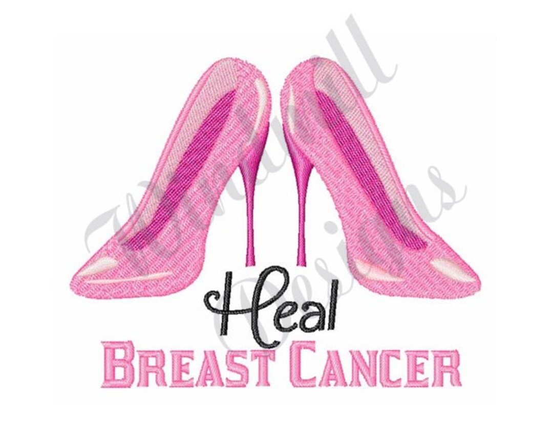 High Heel Breast Cancer -machine Embroidery Design, Embroidery Designs ...