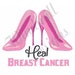 High Heel Breast Cancer machine Embroidery Design Embroidery | Etsy