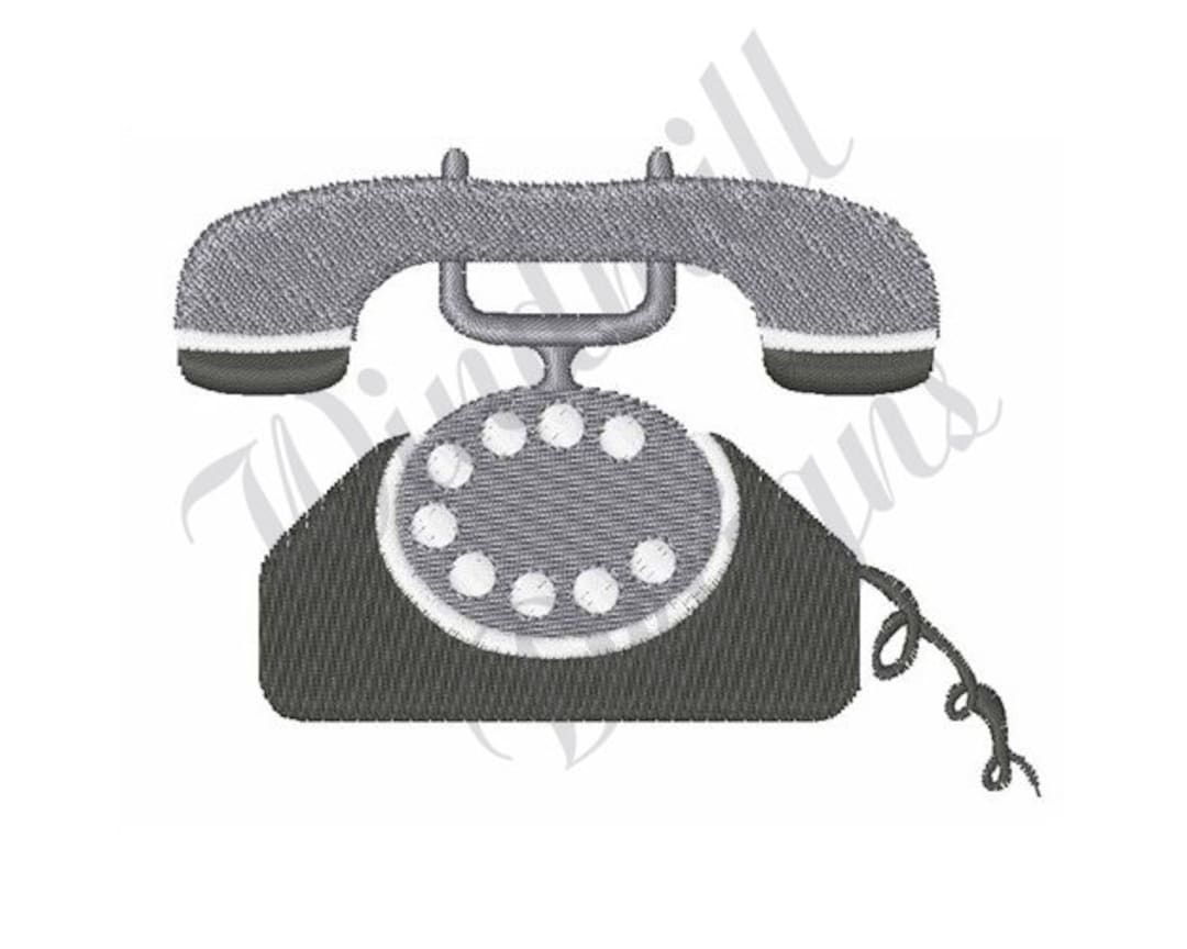 Rotary Telephone -machine Embroidery Design, Embroidery Designs ...