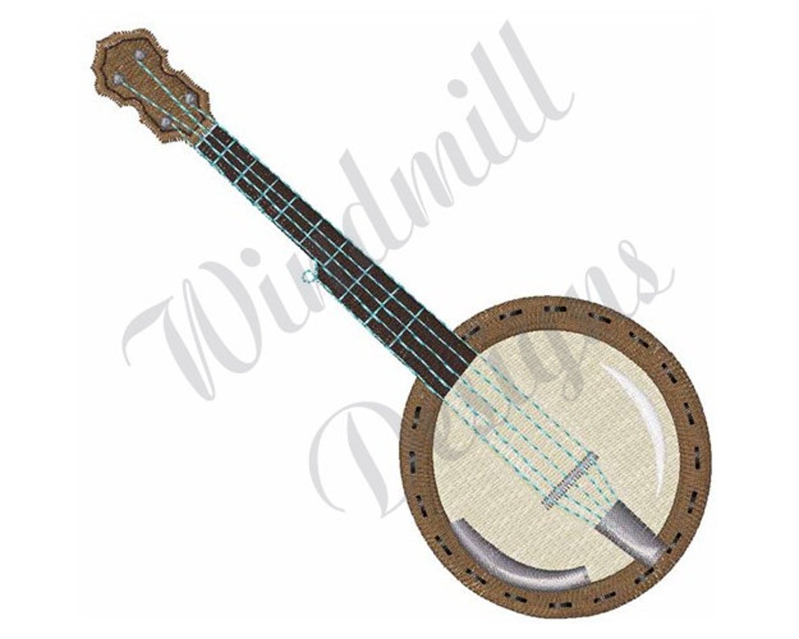 Musical Banjo Machine Embroidery Design Embroidery Designs | Etsy