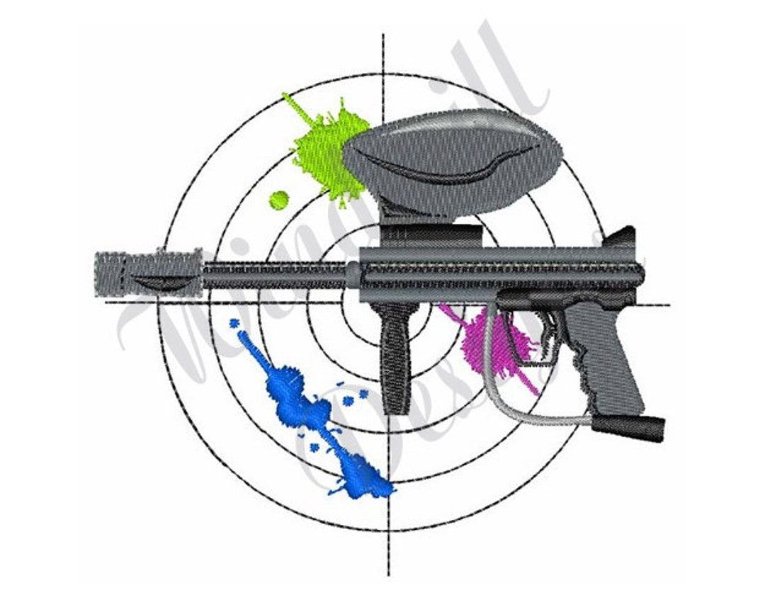 Paintball Gun - Machine Embroidery Design, Embroidery Designs, Machine ...
