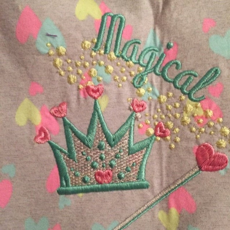 Magical Tiara Magic Wand Machine Embroidery Design - Etsy