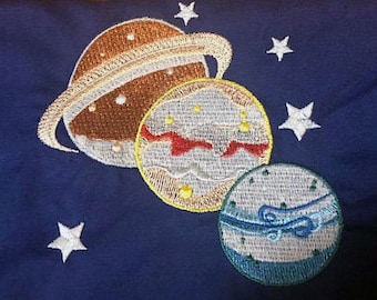 Planet Embroidery Design. Planet Mini Embroidery. Planet Silhouette ...