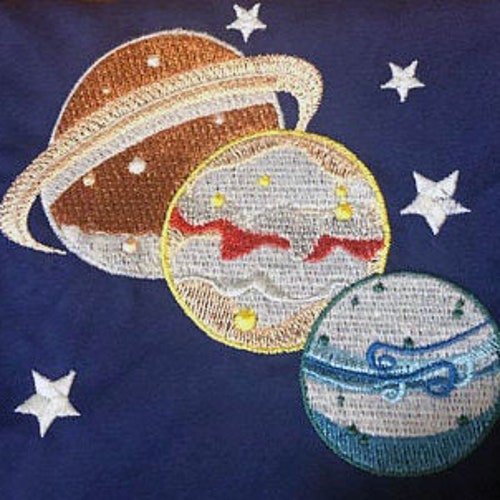 Solar System Planets Machine Embroidery Design | Etsy