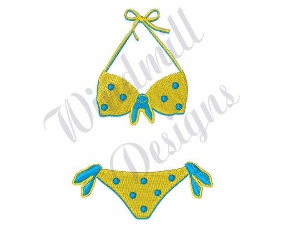 Polka Dot Bikini machine Embroidery Design Embroidery - Etsy