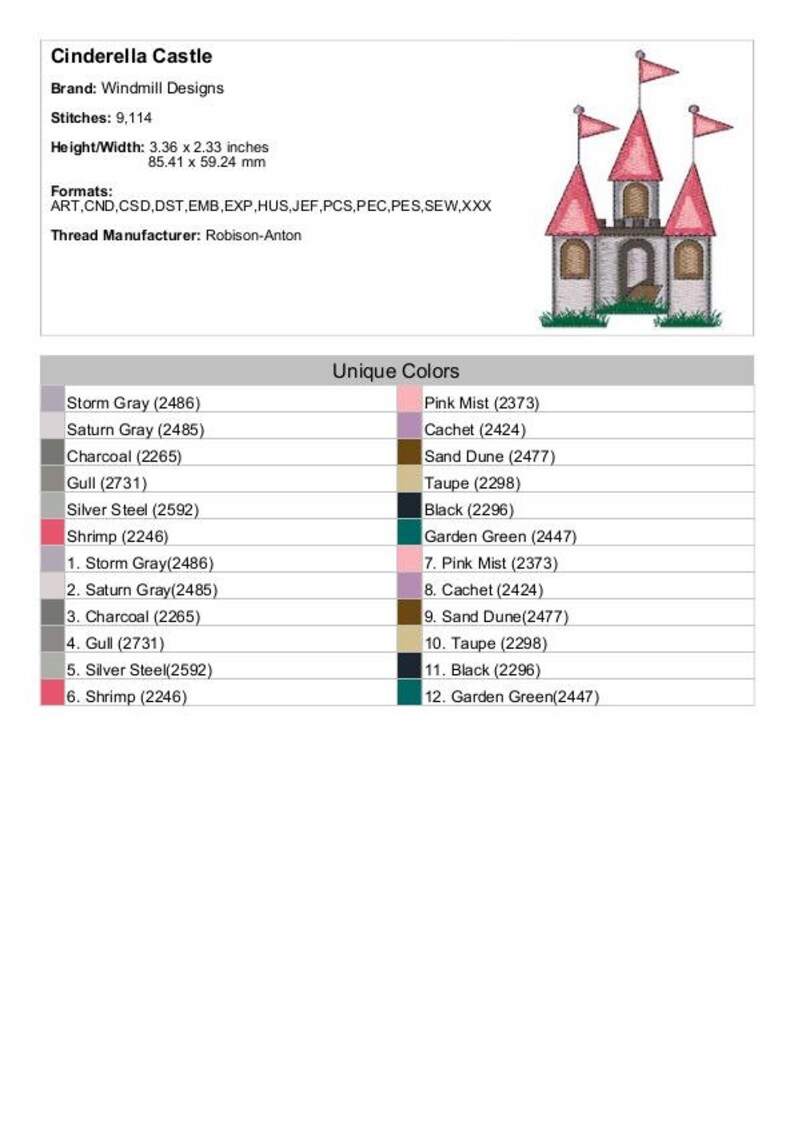 Princess Castle - Machine Embroidery Design, Embroidery Designs ...