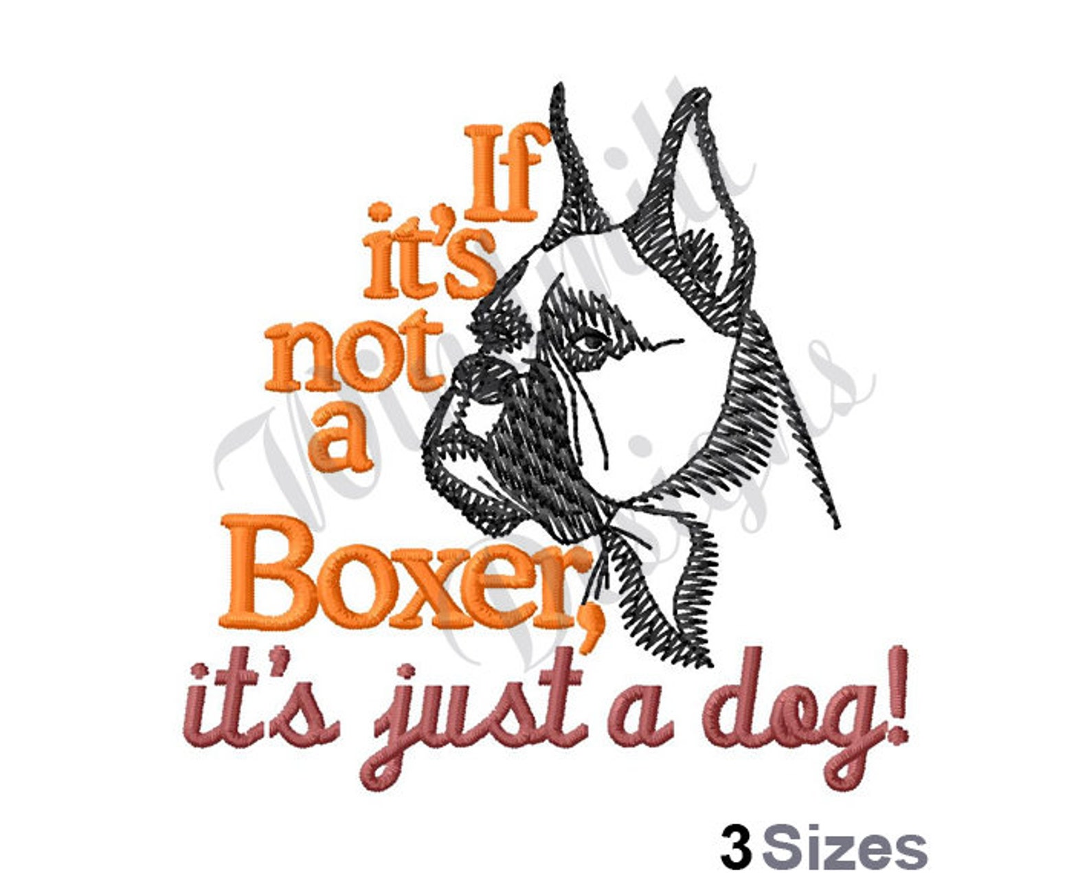 Boxer Dog - Machine Embroidery Design, Embroidery Designs, Machine ...